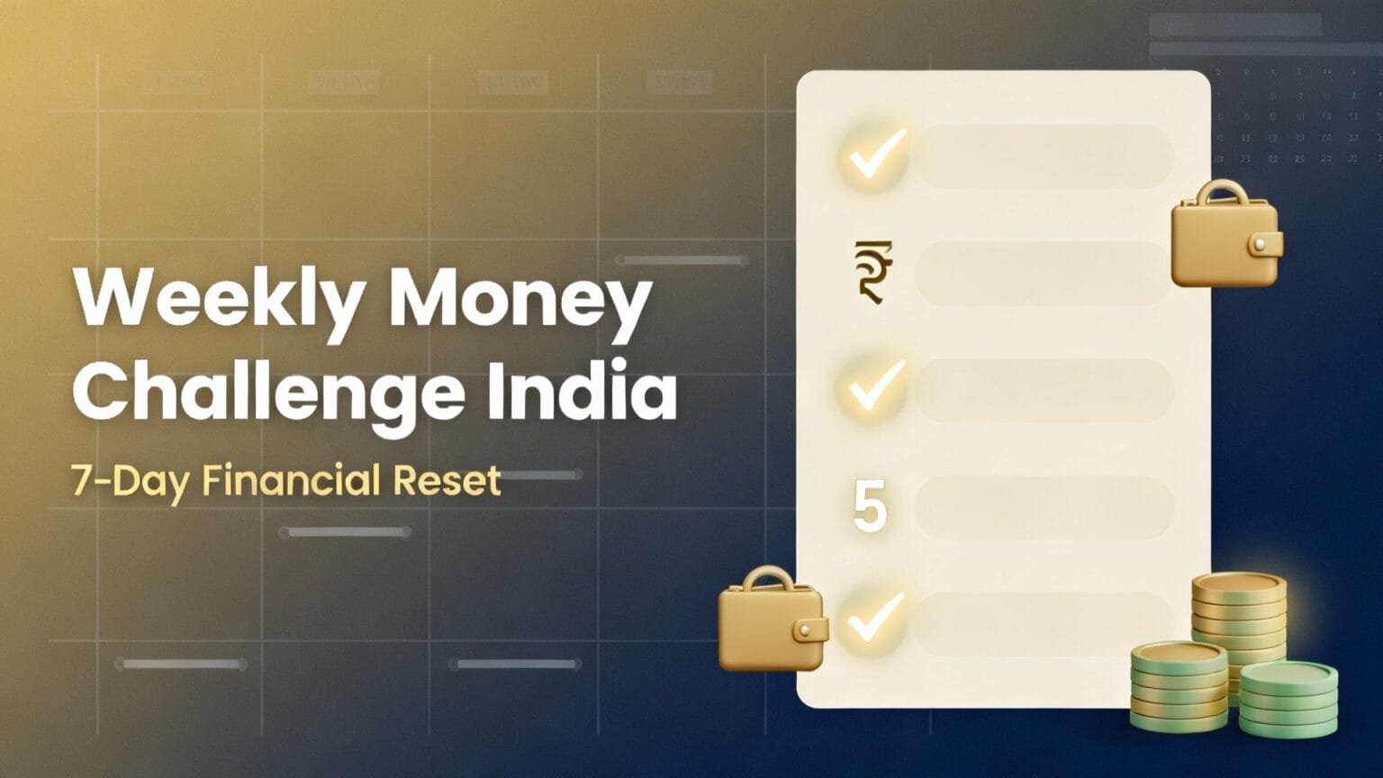 Weekly Money Challenge India: 7-Day Reset To Fix Finances Fast